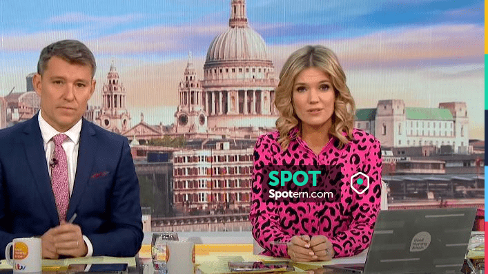 Girl In Mind Brielle Long Sleeve Shirt Maxi Dress Pink Leopard worn by ...