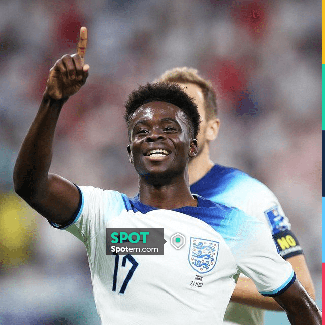 Nike England 2022 Word Cup Jersey worn by Bukayo Saka on the Instagram ...