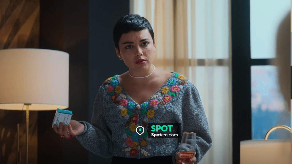 Celia B Redwood Knited Cardigan worn by Ari Blanco (Carla Díaz) as seen ...