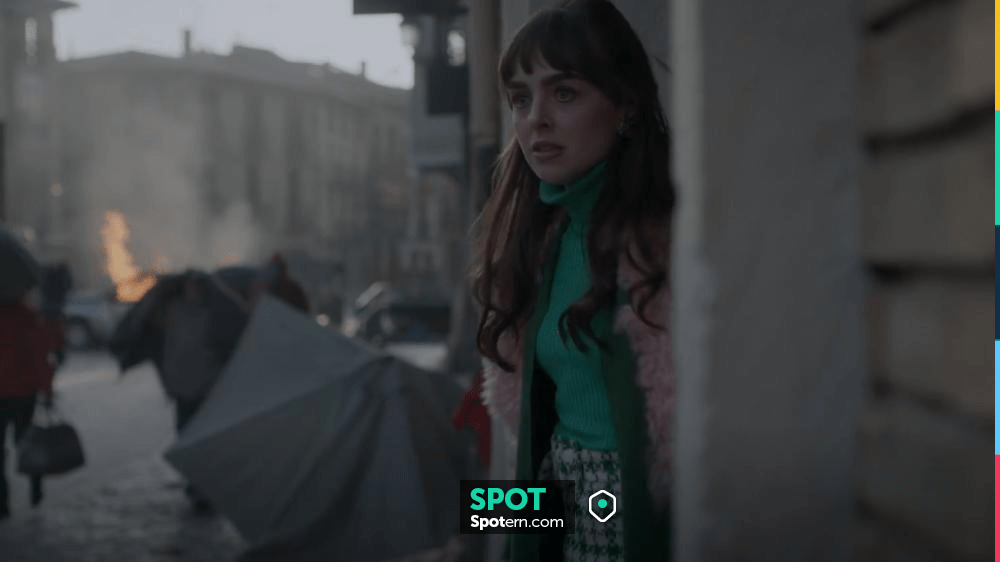 Zara Green Tweed Skirt worn by Louisa Connolly-Burnham as seen in ...