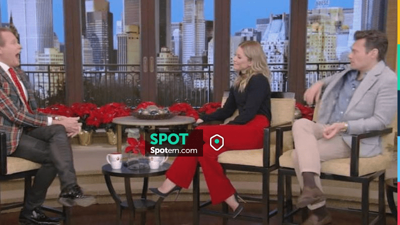 Saint Laurent Wide Leg Corduroy Pants worn by Kelly Ripa as seen in ...