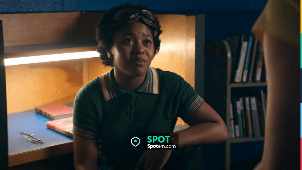 Urban Outfitters Rue Pointelle Knit Polo Tee worn by Beth Chapel ...