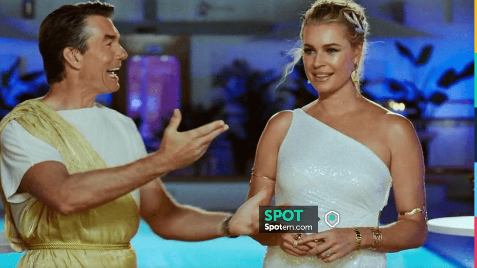 La Femme Sequin One-Shoulder Gown usado por Rebecca Romijn como se ve ...