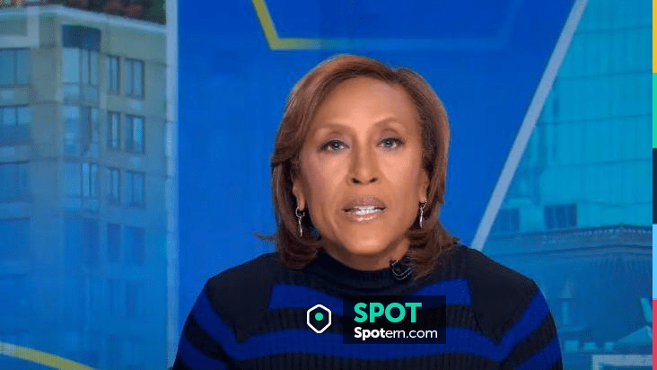 New York & Company Stripe Sweater Dress worn by Robin Roberts as seen ...