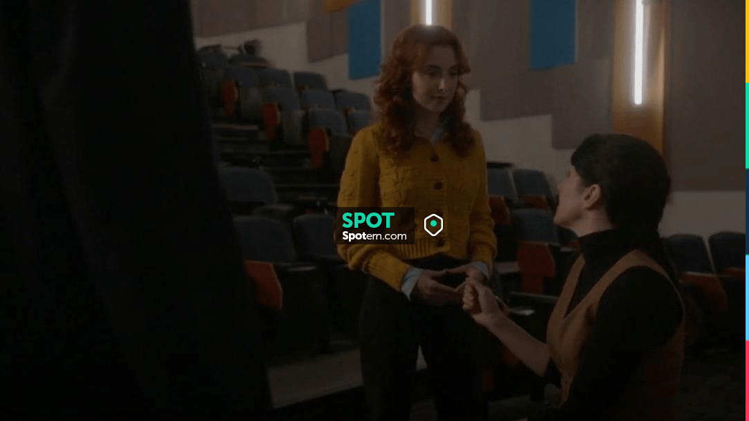 Anthropologie Maeve Cable-Knit Puff-Sleeve Cardigan Sweater worn by ...