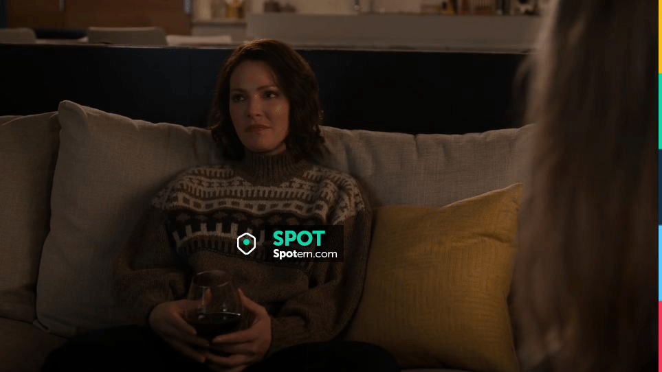 Autumn Cashmere Fair Isle Yoke Mock In Brownie/Neutral worn by Tully ...