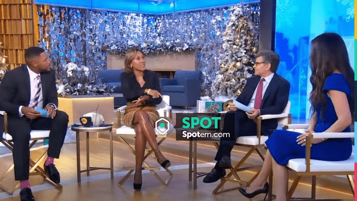 Burberry Prorsum Striped Knit Pencil Skirt worn by Robin Roberts as ...