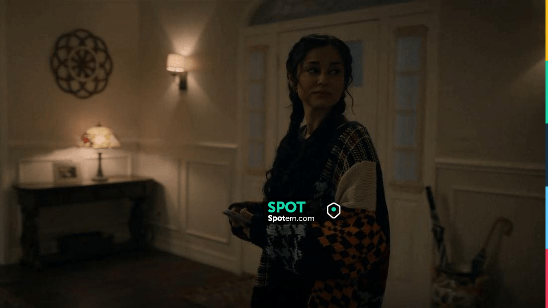 The Ragged Priest Eclec­tic Patch­work Cardi­gan worn by Yolanda Montez ...