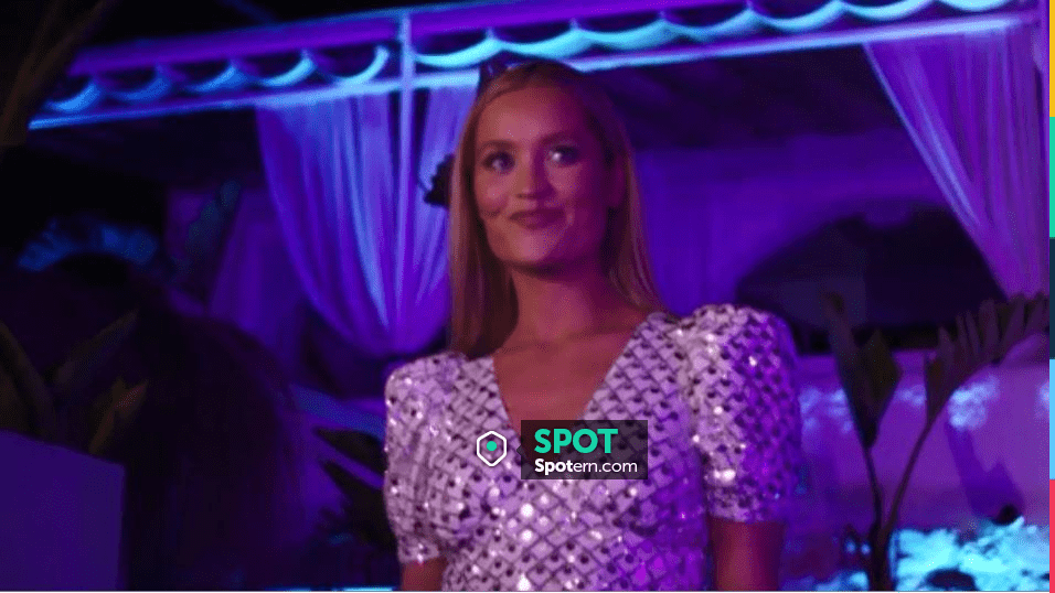 Rotate Alma Se­quin Em­bell­ished Mi­ni Dress worn by Laura Whitmore as ...