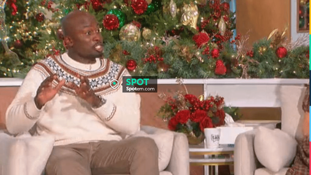 J. crew Lamb­swool Fair Isle Yoked Crew­neck Sweater worn by Akbar ...