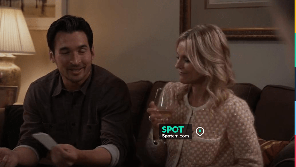 Maje Check-pattern Cardigan worn by Meredith Grey (Ellen Pompeo) as ...