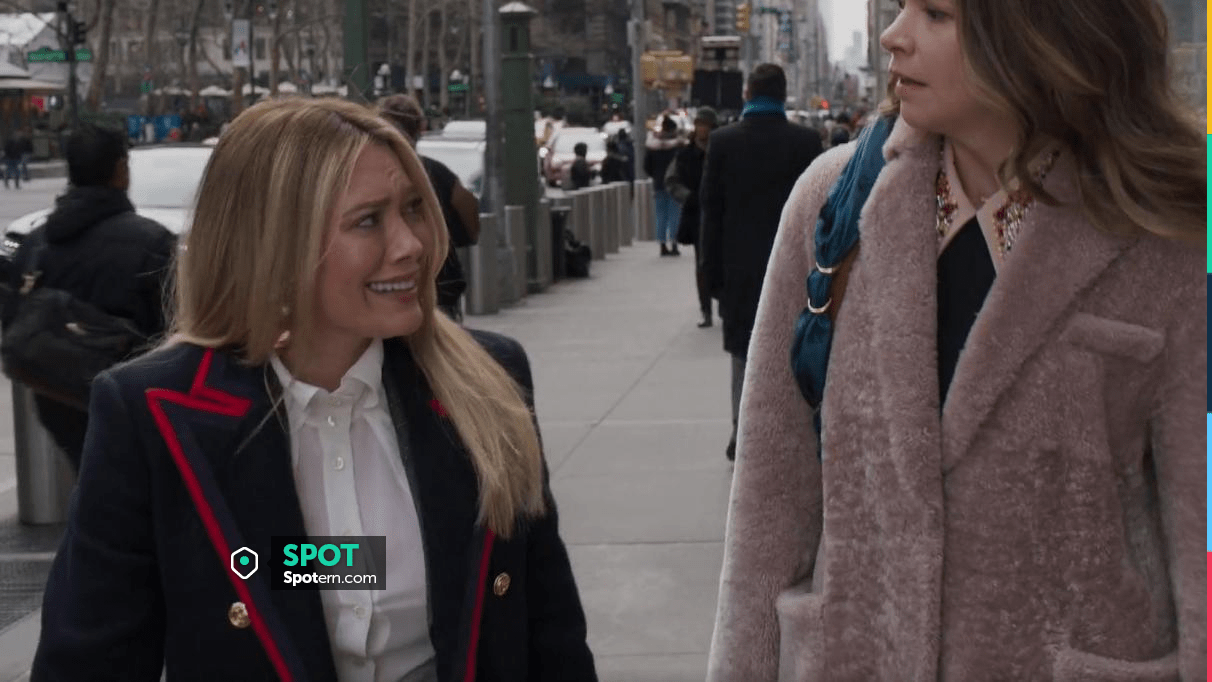 Gucci Piped Dou­ble Breast­ed Coat worn by Kelsey Peters (Hilary Duff ...