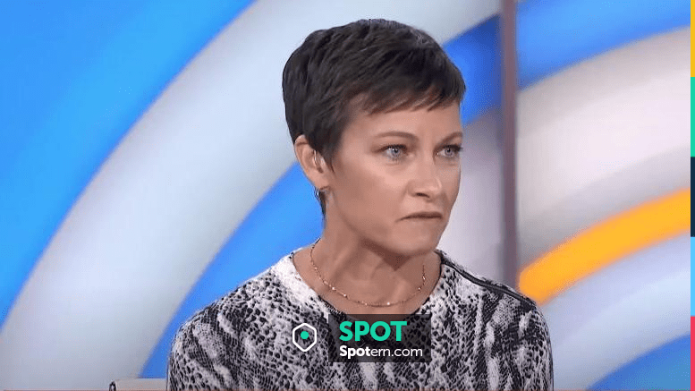 Equipment Ondine Snake Print Sweater worn by Stephanie Gosk as seen in ...