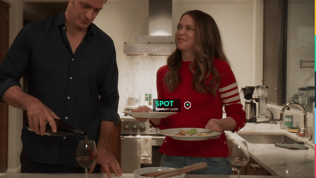 Thom Browne Block Striped Cashmere Sweater worn by Liza Miller (Sutton ...