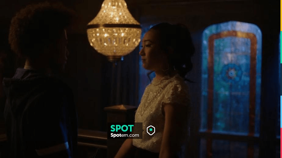 Alice + Olivia Sarina Blene Blene Ble Top usado por Alyssa Chang ...