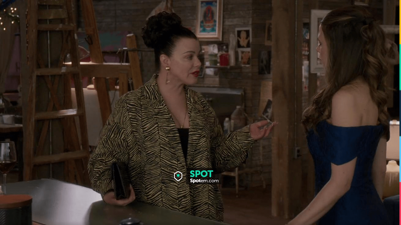 Rachel Comey Baby Zebra Jacquard Cocoon Coat worn by Maggie Amato (Debi ...