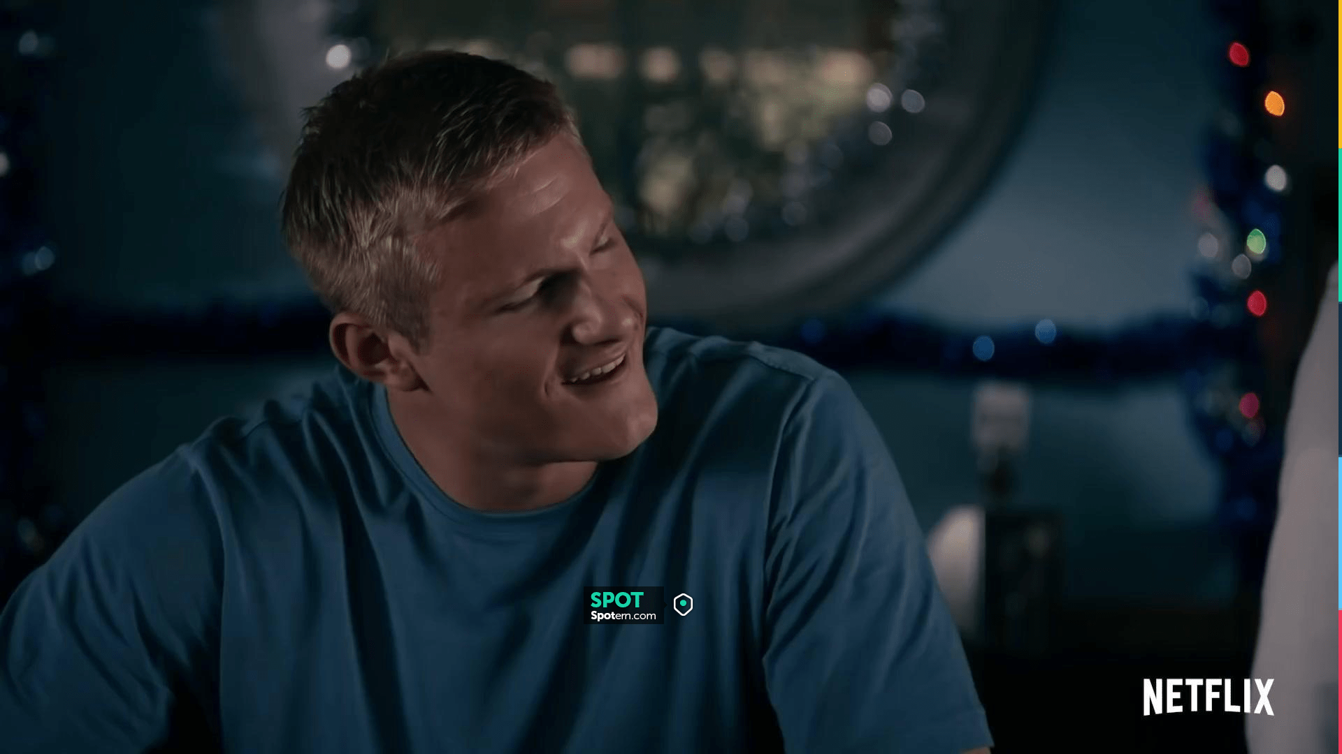 Blue T-Shirt worn by Andrew (Alexander Ludwig) in Operation Christmas ...