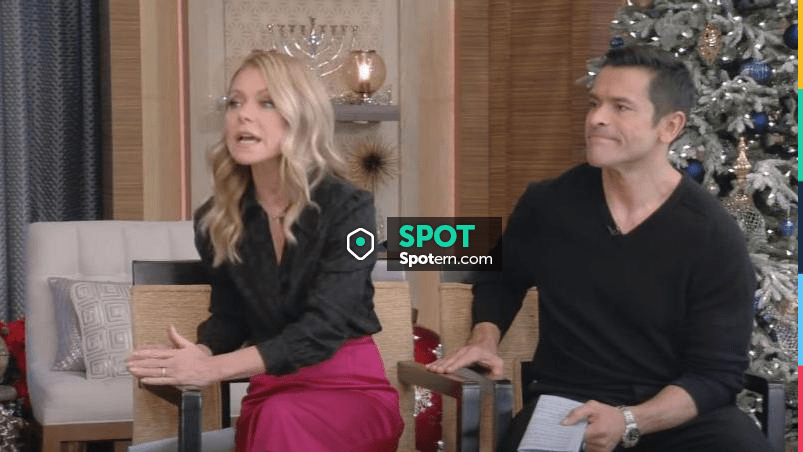 Saint Laurent Shirt in Matte and Shiny Silk worn by Kelly Ripa as seen ...