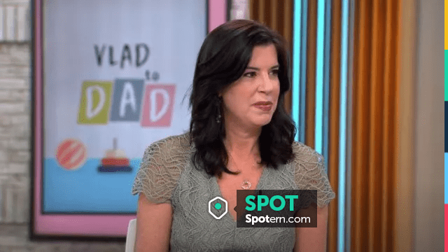 Reiss Arielle Leaf Lace Dress usado por el Dr. Dyan Hes como se ve en CBS Mornings el 15 de ...