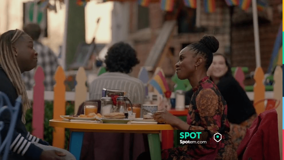 Porridge Puff-Sleeved Floral Mini Dress worn by Cleo Sowande (Omono ...