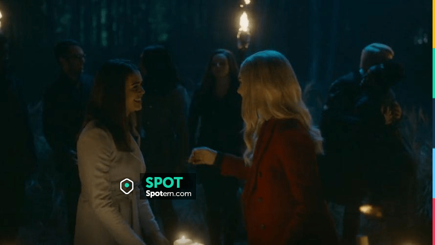 Ted Baker Belt­ed Wrap Coat worn by Josie Saltzman (Kaylee Bryant) as ...