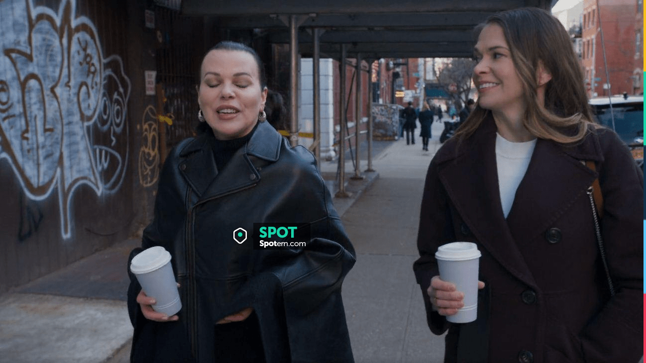 Saint Laurent Leather Biker Cape worn by Maggie Amato (Debi Mazar) as ...