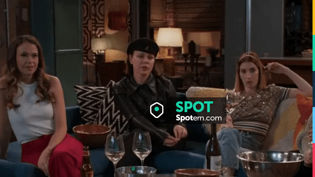 Nanushka Blaine Pleated Faux Leather Shirt worn by Maggie Amato (Debi ...