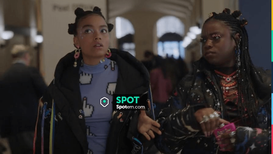 Natasha Zinko Pixel Middle Finger-Print Longsleeve Top worn by Zoya ...