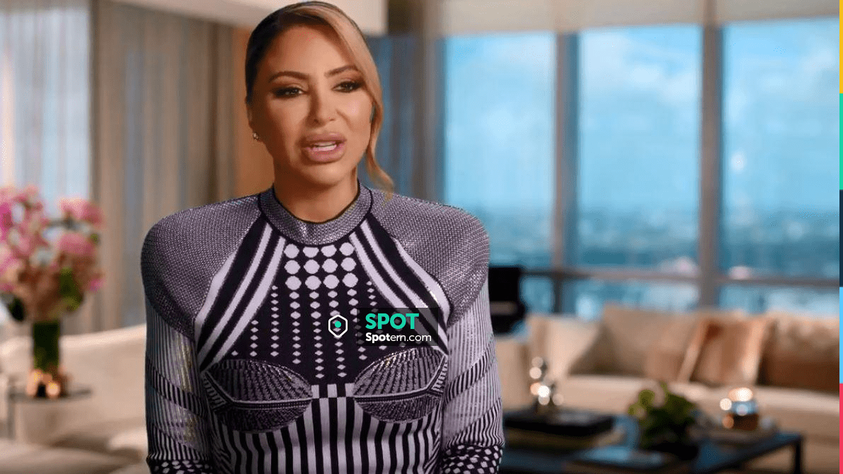 Minirobe Balmain Jacquard Knit Pattern portée par Larsa Pippen vue dans ...