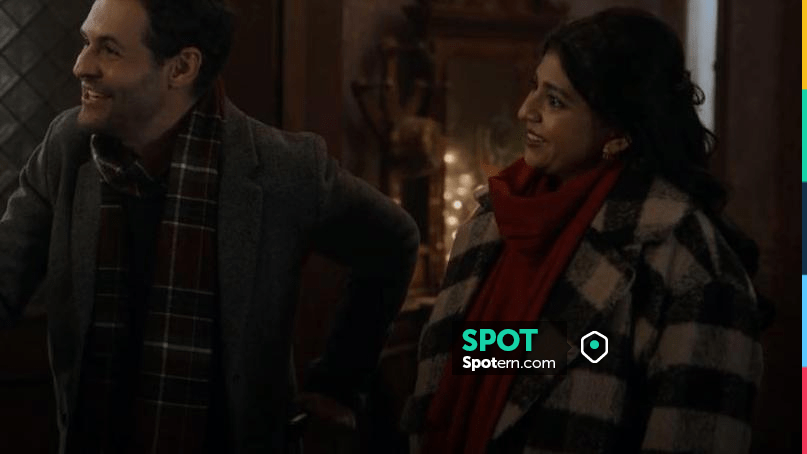 Only Col­lar Coat worn by Bela (Punam Patel) as seen in Ghosts (S02E09 ...