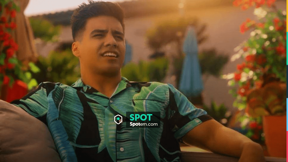 Amiri Banana Leaves Silk Button Up Camp Shirt worn by Vivek Shah ...