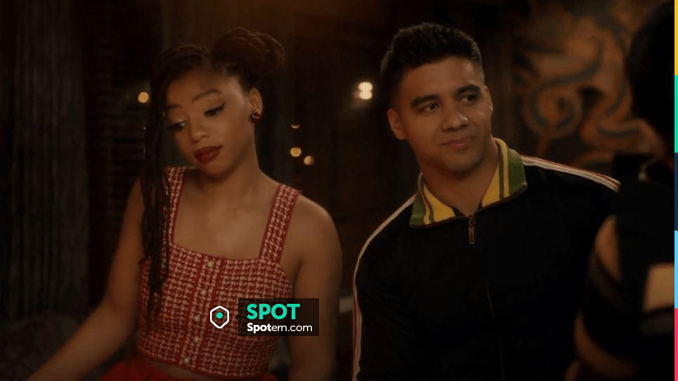 Sandro Daniella Tweed Crop Top worn by Jazz Forster (Chloe Bailey) as ...