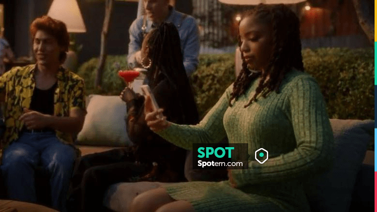 AFRM Dove Cutout Long Sleeve Ribbed Sweater Dress worn by Jazz Forster ...