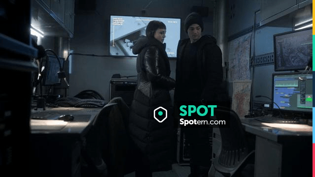 Rudsak Black Down Coat with Leather worn by Max Meladze (Laura Haddock ...