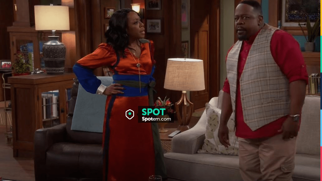 Tory Burch Kola Wrap Dress worn by Tina Butler (Tichina Arnold) as seen ...