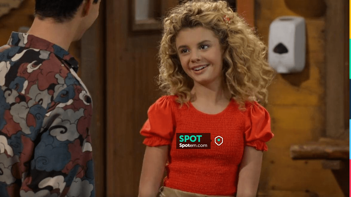 Forever 21 Smocked Ruffled Top worn by Destiny Baker (Mallory James Mahoney) as seen in BUNK'D ...