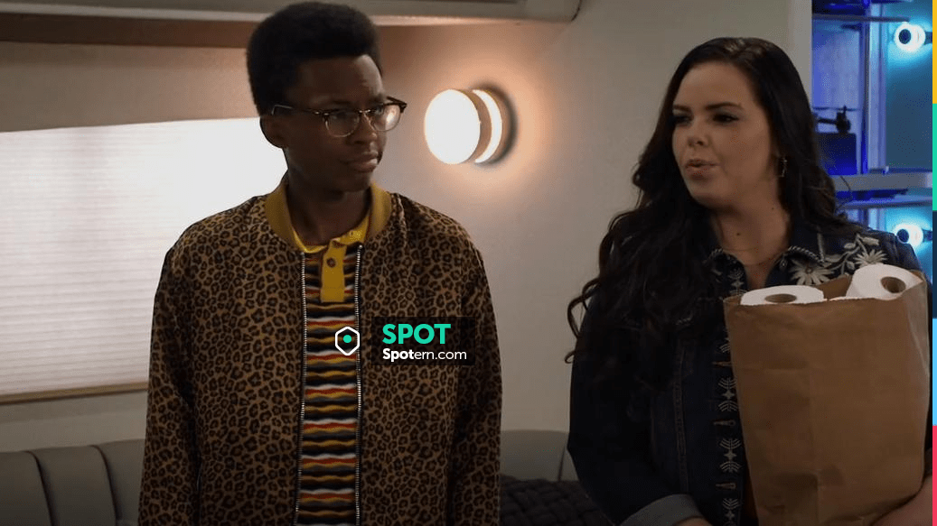 Urban Outfitters Zeke Stripe Sweater Polo Shirt worn by Noah Lambert ...