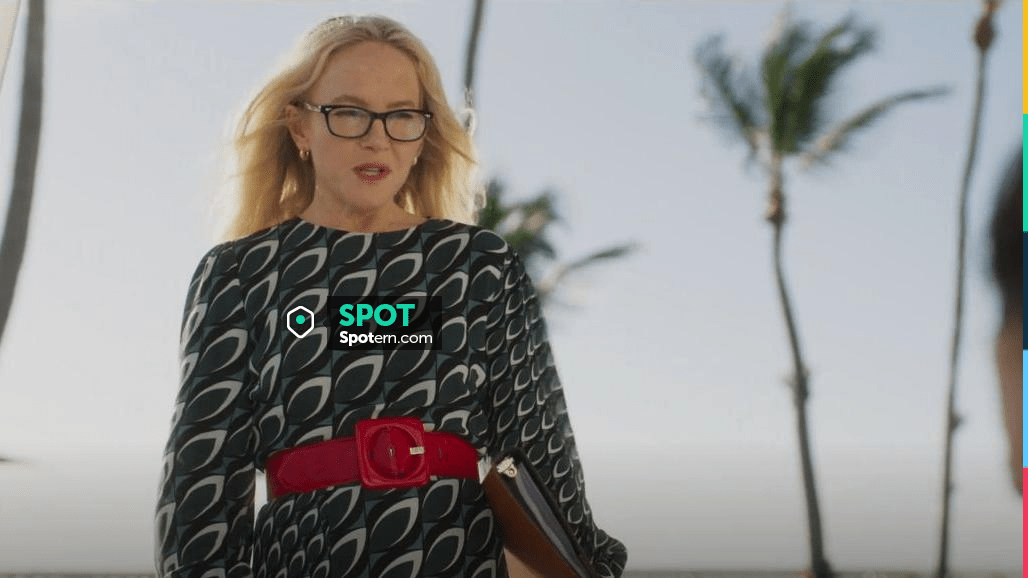 Zara Long Printed Dress worn by Rachael Harris as seen in Fantasy ...