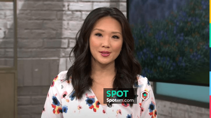 Halogen Cross Front Blouse worn by Nancy Chen as seen in CBS Mornings ...