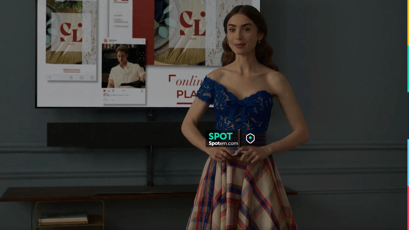 Vassilis Zoulias Patricia Dress worn by Emily Cooper (Lily Collins) as ...