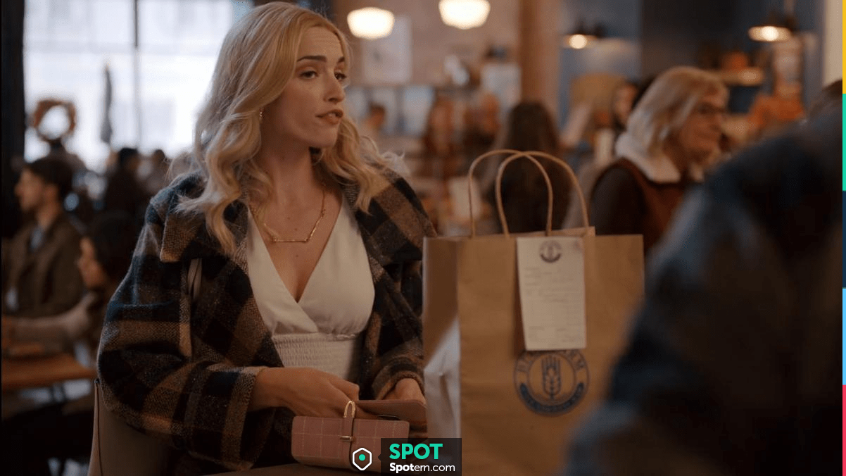 Yoviee Checkered Purse worn by Georgia Miller (Brianne Howey) as seen ...
