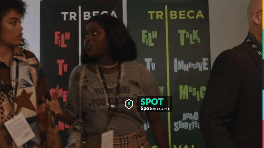 R13 F.U. Ripped Boy Tee worn by Shan (Grace Duah) as seen in Gossip ...