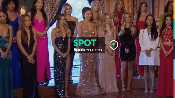 Sherri Hill Blush Pink Bead­ed Gown Dress worn by Hunter Haag as seen ...