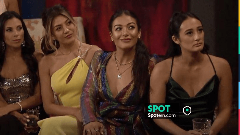 Windsor Green Satin Drape Cowl Dress worn by Jill Chin as seen in The ...