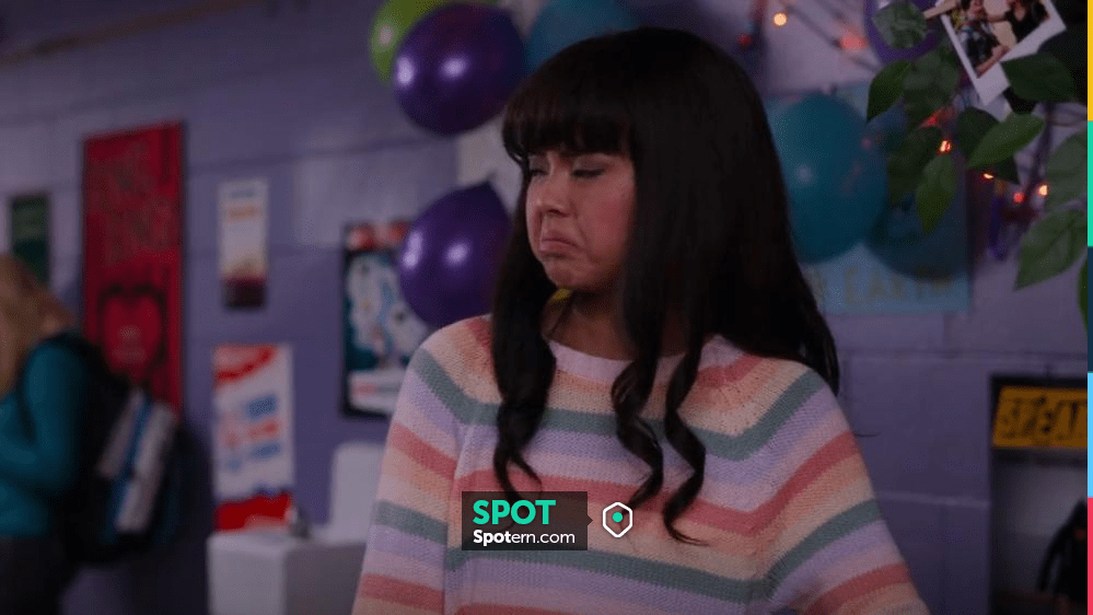 American Eagle Raibow Striped Sweater Worn By Norah Chelsea Clark As Seen In Ginny And Georgia