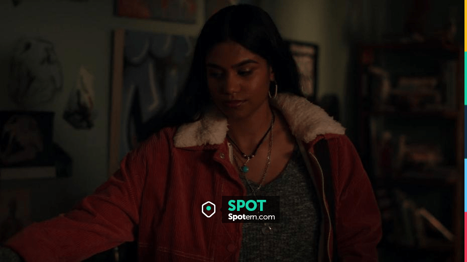 Free People Lust For Life Jacket worn by Padma (Rebecca Ablack) as seen in Ginny & Georgia ...