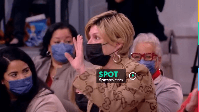 Gucci Double-breasted Cotton-blend Canvas-jacquard Blazer worn by Rosa ...