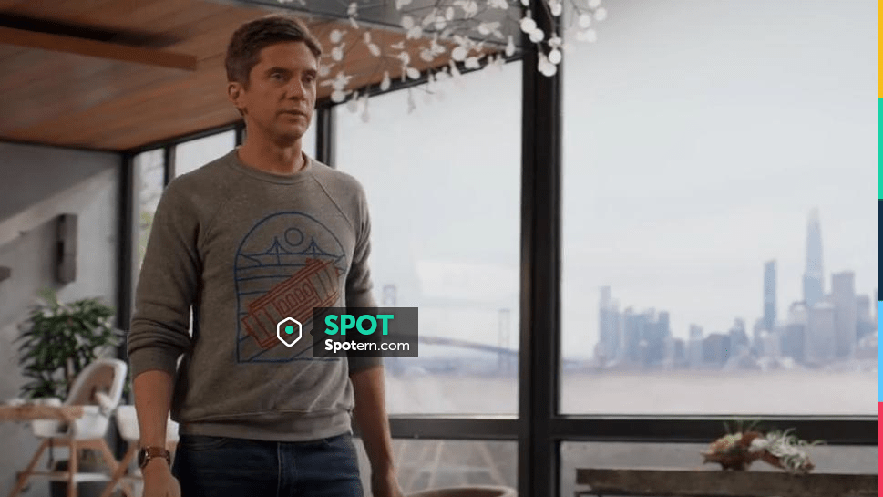 Culk Cable Car Unisex Crewneck Sweatshirt Grey worn by Tom (Topher ...