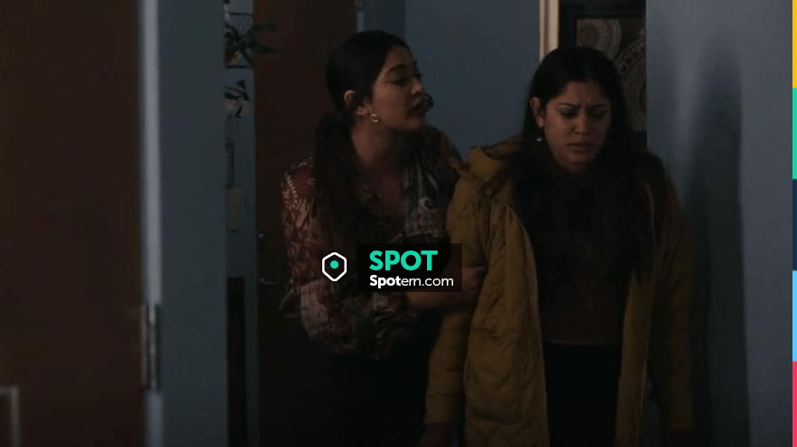 Veronica Beard Jayce Patch­work Silk Blouse worn by Leela Devi (Anuja ...