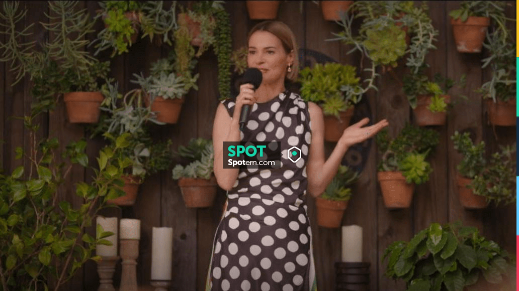 Christopher John Rogers Striped Polka Dress worn by Alice Pieszecki ...